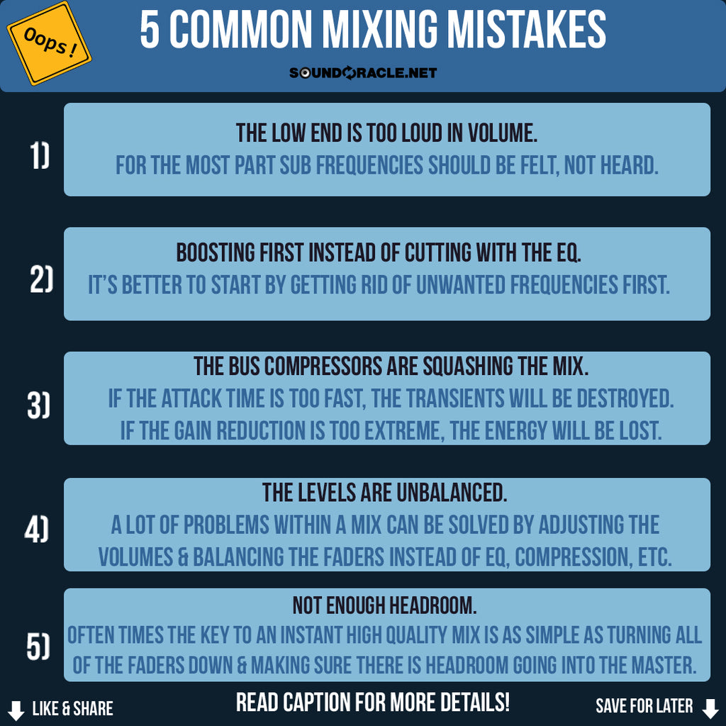 5 Common Mixing Mistakes To Avoid | SoundOracle Sound Kits