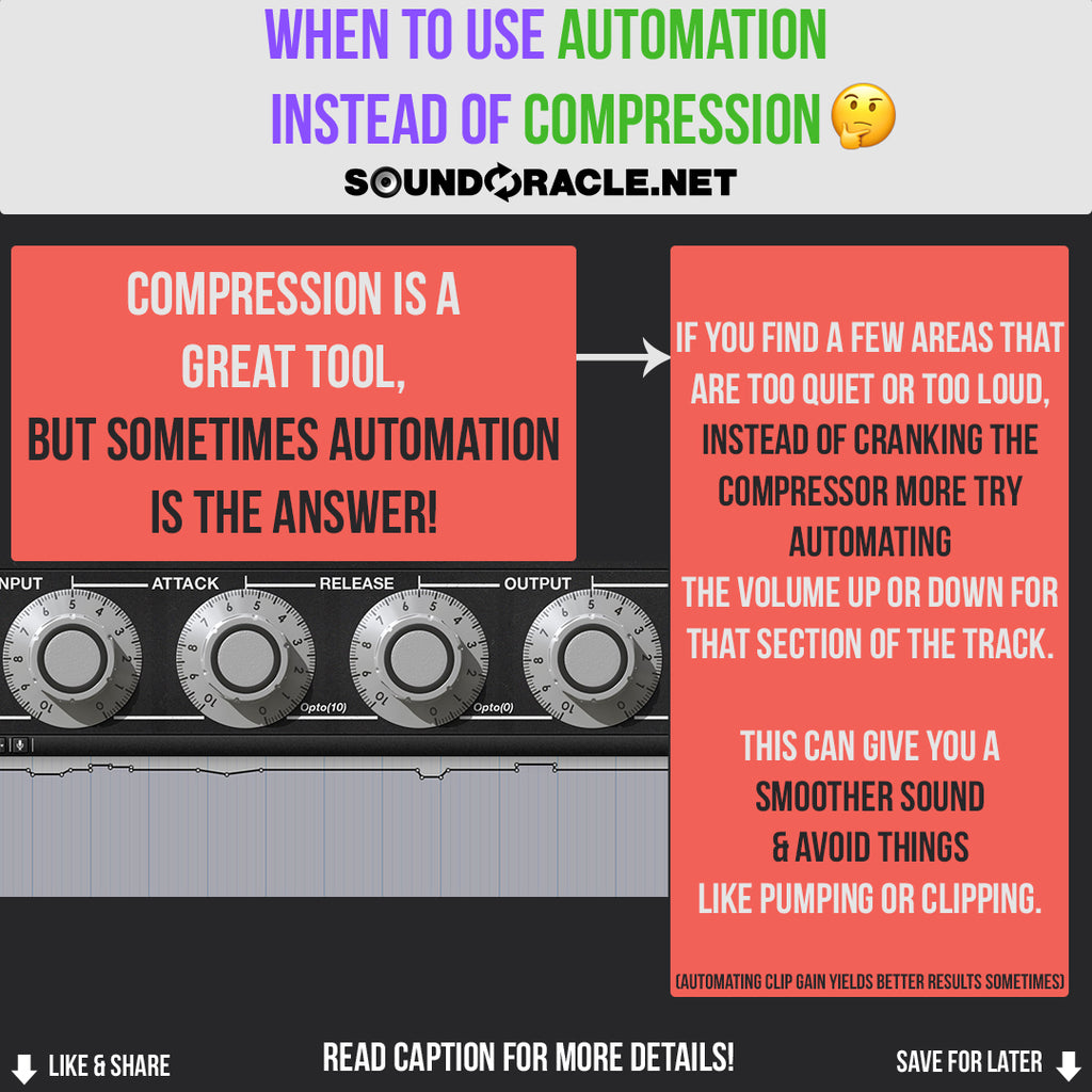 When To Use Automation Instead of Compression | SoundOracle Sound Kits