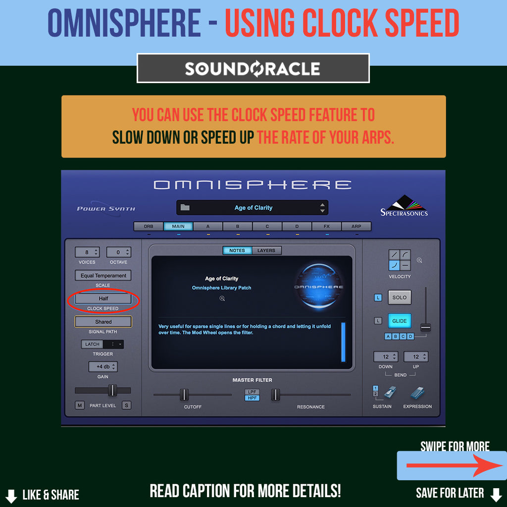 Omnisphere - Using Clock Speed | SoundOracle Sound Kits